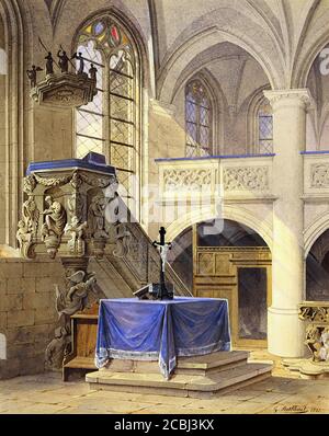 Rothbart Georg Konrad - Schloss Callenberg - Spiral Staircase Leading ...