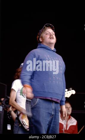 JUNIOR SENIOR, CONCERT, 2003: Jesper "Junior" Mortensen of Danish band ...
