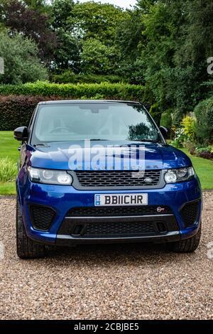 BLUE RANGE ROVER SPORT SVR Stock Photo - Alamy