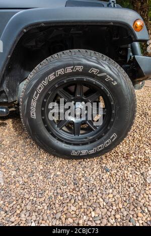 close-up of Jeep chunky car tyre Stock Photo - Alamy
