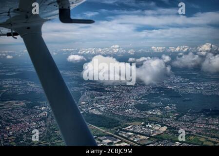 Germany landscape from a propeller plane Stock Photo - Alamy