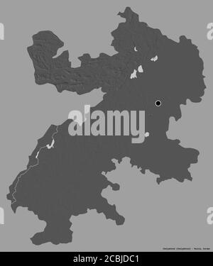 Chelyabinsk, region of Russia. Bilevel elevation map with lakes and ...