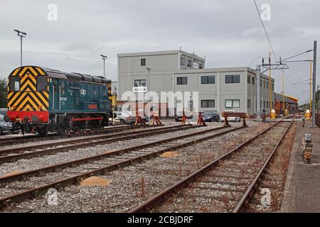A modular office building in a railway maintenance yard near Birmingham ...