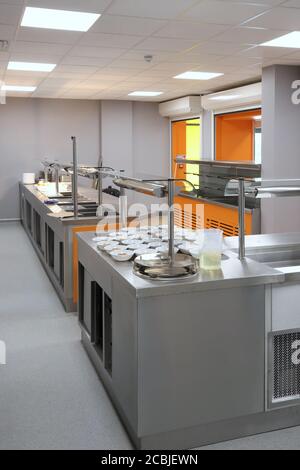 A serving hatch in a modern kitchen in a home in the UK Stock Photo - Alamy