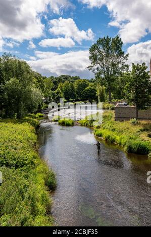 Morpeth on the River Wansbeck, Northumberland, England, UK Stock Photo ...