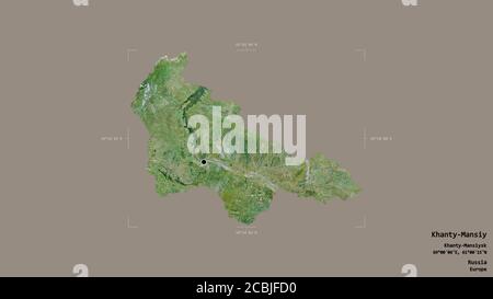 Area of Khanty-Mansiy, autonomous province of Russia, isolated on a ...