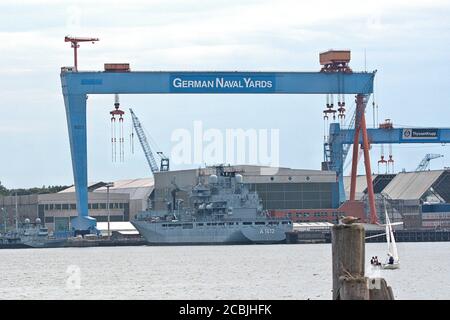 A 1412 Type 702 Berlin class replenishment ship of the German navy in ...