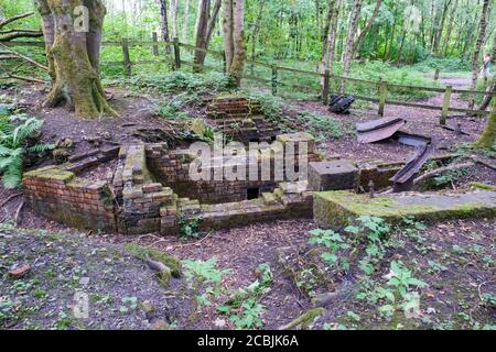 Remains of wet earth colliery in Clifton Country Park, Salford, Greater ...