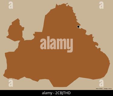 Matam, region of Senegal. Solid color shape. Corner auxiliary location ...