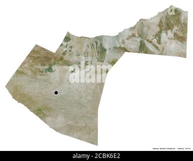 Shape of Woqooyi Galbeed, region of Somalia, with its capital isolated ...