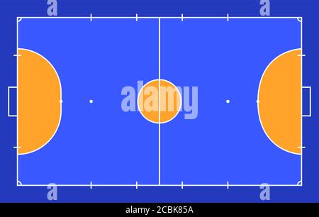 Futsal court or field. Sport background. Line art style Stock Vector ...