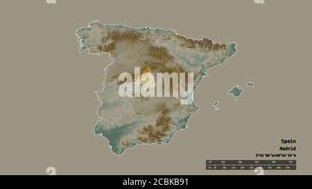 Madrid, Spain, Relief Map Stock Photo - Alamy