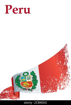 Flag of Peru, Republic of Peru. Template for award design, an official ...
