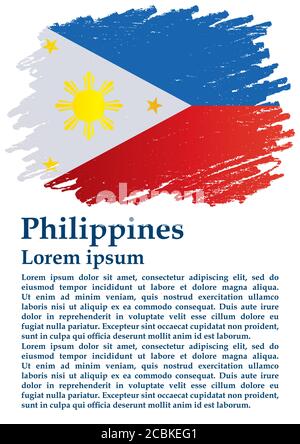 Flag of the Philippines, Republic of the Philippines. Template for ...