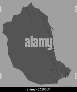 Red Sea, state of Sudan. Bilevel elevation map with lakes and rivers ...