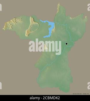 Khon Kaen, province of Thailand. Solid color shape. Corner auxiliary ...