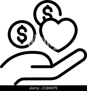 Money wallet allowance icon, outline style Stock Vector Image & Art - Alamy