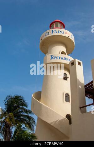 The El Faro Lighthouse in Playa del Carmen, Riviera Maya near Cancun in ...