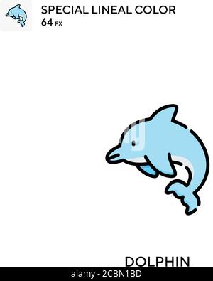 Dolphin Special lineal color vector icon. Dolphin icons for your ...