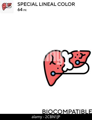 Biocompatible Special lineal color vector icon. Biocompatible icons for ...
