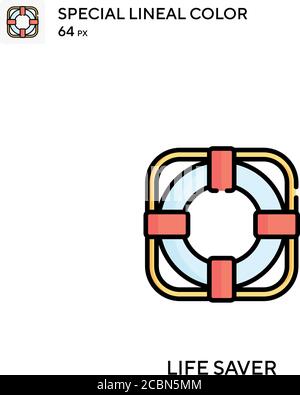 Life saver Special lineal color icon. Illustration symbol design ...