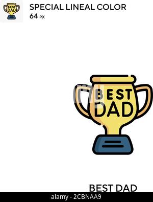 Best dad Special lineal color vector icon. Best dad icons for your ...
