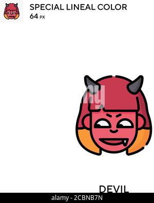 Devil Special lineal color icon. Illustration symbol design template ...