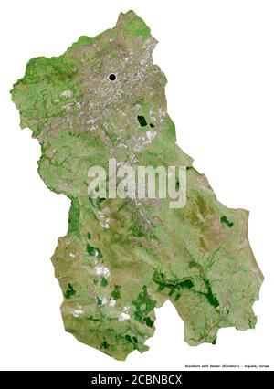 Shape of Blackburn with Darwen, unitary authority of England, with its ...