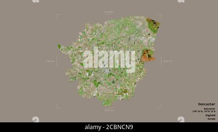 Area of Doncaster, administrative county of England, isolated on a ...