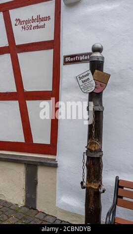 Medieval Schandbaum, Monreal, idyllic half-timbered village in the ...