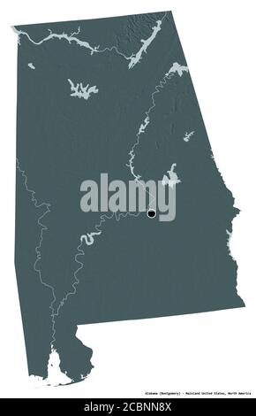 Alabama State Map 3d. State 3D rendering set in the United States Stock ...