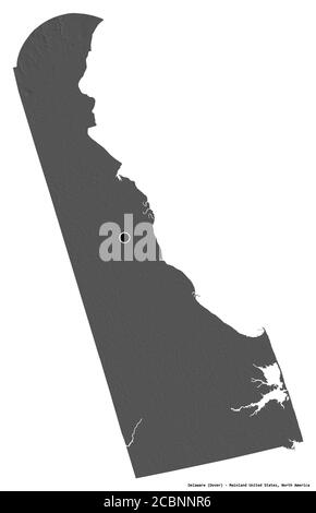 Delaware State Map 3d. State 3D rendering set in the United States ...