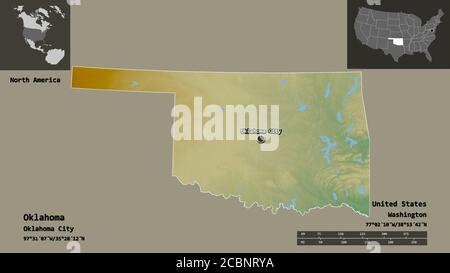 Oklahoma Topographic Relief Map - 3D Rendering Stock Photo - Alamy