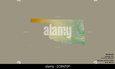 Oklahoma Topographic Relief Map - 3D Rendering Stock Photo - Alamy