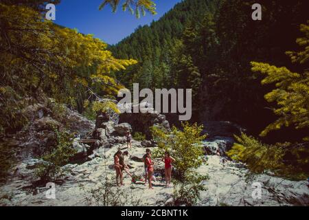 Three Pools on the North Fork of the Santiam River, picnic site make ...