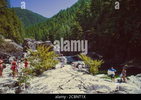 Three Pools on the North Fork of the Santiam River, picnic site make ...