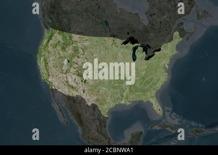 Shape of Mainland United States separated by the desaturation of ...