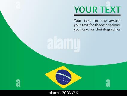 Flag of Brazil, template for the award, an official document with the ...