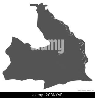 Sirdaryo, region of Uzbekistan. Bilevel elevation map with lakes and ...
