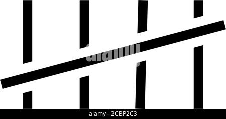 notches prisoner glyph icon vector. notches prisoner sign. isolated ...