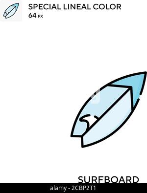 Surfboard Special lineal color icon. Illustration symbol design ...