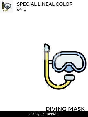 Diving mask Special lineal color vector icon. Illustration symbol ...