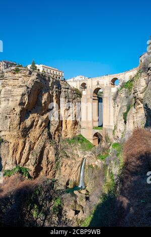 Ronda bridge and canyon, Ronda, Malaga, Andalusia, Spain Stock Photo ...