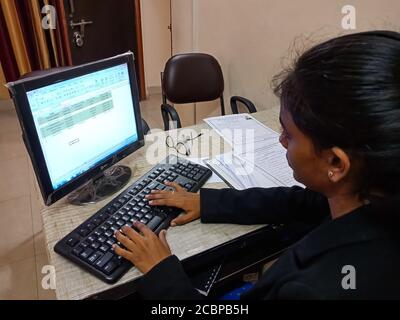 DISTRICT KATNI, INDIA - MARCH 18, 2020: An indian corporate human ...