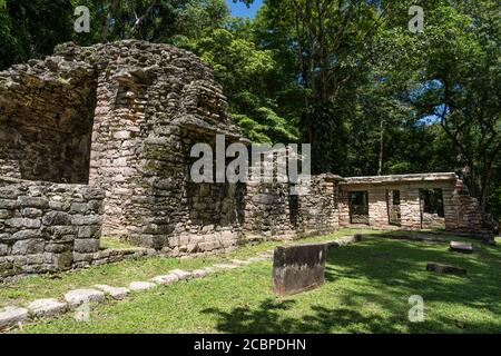Structure 23. Yaxchilan Mayan ruins. Chiapas, Mexico. Vintage image ...