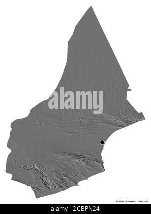 Shape of Al Mahrah, governorate of Yemen, and its capital. Distance ...