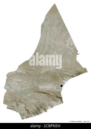 Shape of Al Mahrah, governorate of Yemen, and its capital. Distance ...