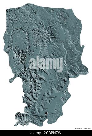 Shape of Amran, governorate of Yemen, and its capital. Distance scale ...