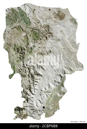 Shape of Amran, governorate of Yemen, and its capital. Distance scale ...