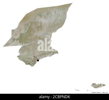 Shape of Hadramawt, governorate of Yemen, with its capital isolated on ...